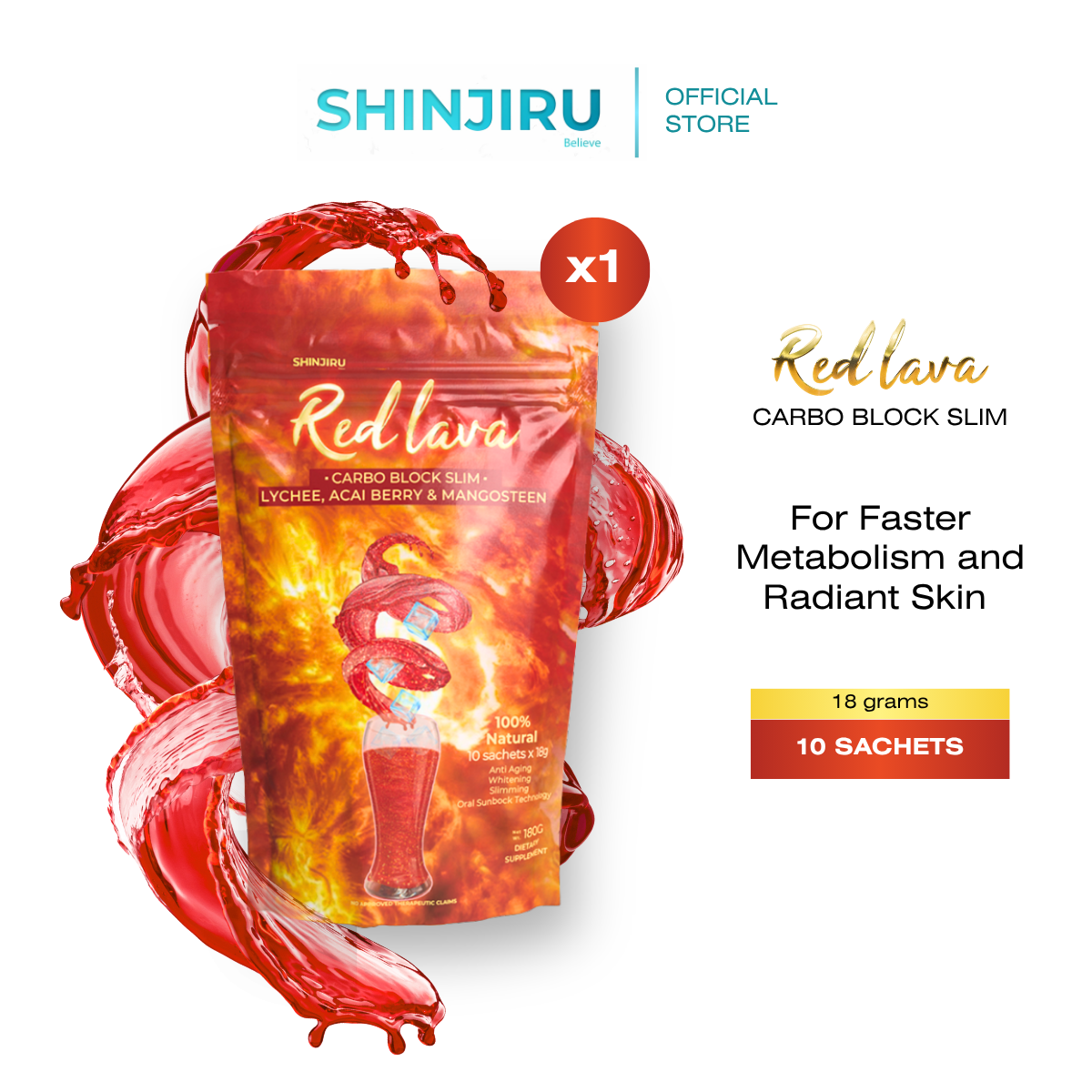 Shinjiru Red Lava Carbo Block Slim Juice | 1 Pack – Shinjiru | Beauty ...
