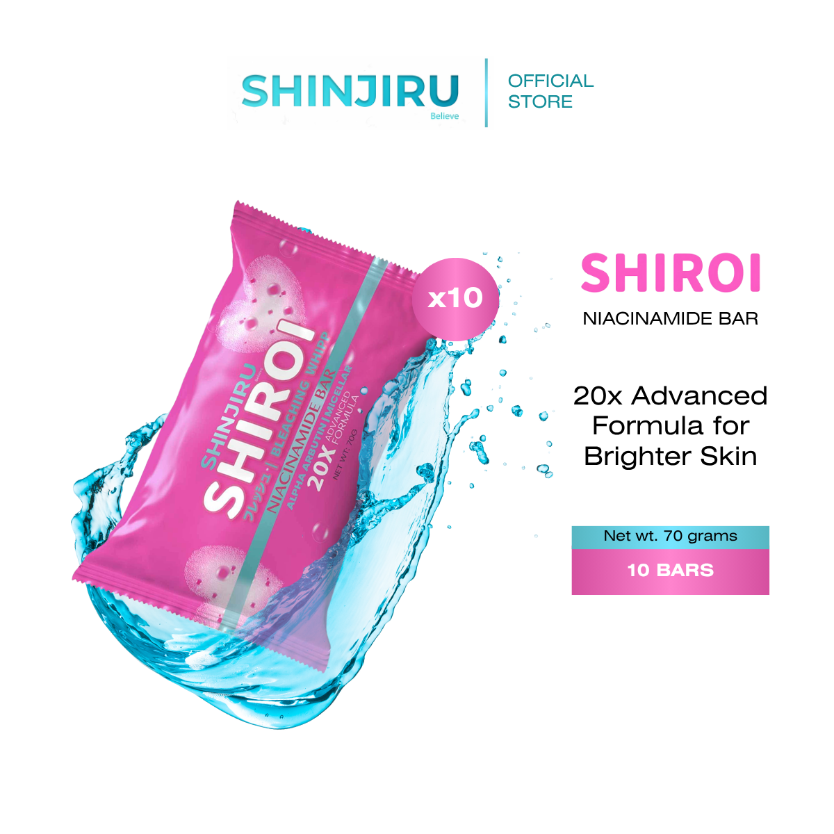 Shinjiru Shiroi Niacinamide Beauty Soap | 10 Bars – Shinjiru | Beauty ...